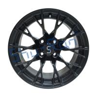 China Shuran New 14'' Rims Matte Black Aluminum Golf Cart Wheel 14x7 Universal 4 Bolt Pattern for sale