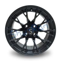 China Shuran New 14'' Rims Matte Black Aluminum Golf Cart Wheel 14x7 Universal 4 Bolt Pattern for sale