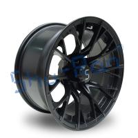China Shuran New 14'' Rims Matte Black Aluminum Golf Cart Wheel 14x7 Universal 4 Bolt Pattern for sale