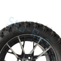 China Exclusive Golf Cart Machined Glossy Black Wheel 14inch Tire with Rim for Golf Carts for sale