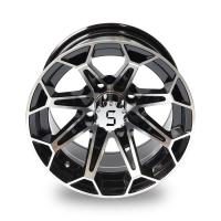 China Golf Cart 12''/14'' Machined and Glossy Black Alloy Wheel 4x4 Bolt Pattern for sale