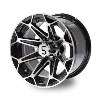 China Golf Cart 12''/14'' Machined and Glossy Black Alloy Wheel 4x4 Bolt Pattern for sale