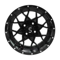 China Golf Cart 12''/ 14'' Machined/Glossy Black Aluminum Alloy Wheels 4x4 Bolt Pattern for sale