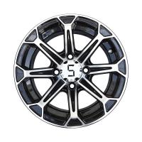 China Machined Matte Black Golf Cart Wheels 12 Inch 14 Inch PCD 101.6 for sale