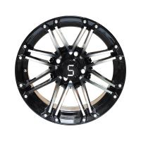 China 4x4 Bolt Pattern Golf Cart Alloy Wheels ET-25 Machined Glossy Black Bronze for sale