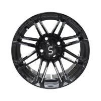 China 4x4 Bolt Pattern Golf Cart Alloy Wheels ET-25 Machined Glossy Black Bronze for sale
