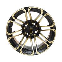 China 4x4 Bolt Pattern Golf Cart Alloy Wheels ET-25 Machined Glossy Black Bronze for sale