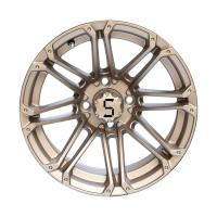 China 4x4 Bolt Pattern Golf Cart Alloy Wheels ET-25 Machined Glossy Black Bronze for sale