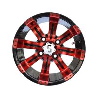 China 12x7 14x7 Machined Glossy Black Aluminum Wheels For Golf Cart for sale