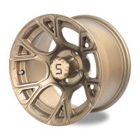 China 12 Inch Golf Cart Wheels Bronze ET -25mm 4x4 Bolt Pattern 101.6 PCD for sale