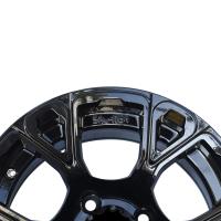 China Golf Cart 12'' Glossy Black Rim 6 Spokes 4*4 Bolt Pattern Including Center Cap for sale