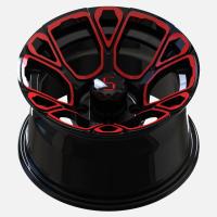 China ShuRan Exclusive 12 Inch Golf Cart Red/Glossy Black Aluminum Wheels for sale