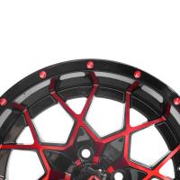 China Aluminum Alloy Golf Cart Wheels Red Gloss Black 101.6 PCD 4x4 Bolt Pattern for sale