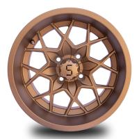 China 12 / 14 Inch Bronze Golf Cart Aluminum Wheels 4X4 Bolt Pattern -25 ET 101.6 PCD for sale
