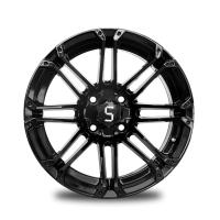 China 12x7 Golf Cart Rims Gloss Black Aluminum Alloy Rim 4x4 Bolt Pattern 101.6 PCD for sale