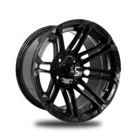 China 12x7 Golf Cart Rims Gloss Black Aluminum Alloy Rim 4x4 Bolt Pattern 101.6 PCD for sale