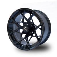 China Matte Black Aluminum Alloy Golf Cart Wheels 14 Inch Exclusive Style for sale