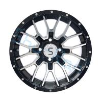 China Exclusive 14 Inch Golf Cart Wheels Machined/ Glossy Black ET-25 Sample Service for sale