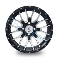 China Exclusive 14 Inch Golf Cart Wheels Machined/ Glossy Black ET-25 Sample Service for sale