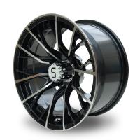 China 14'' New Style Rims Golf Cart Machined/Glossy Black Wheels 4x4 Bolt Pattern for sale