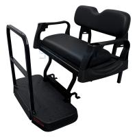 China Plastic Deluxe Golf Cart Rear Seat Kits For Ezgo RXV-Black / Tan for sale