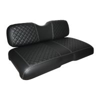 China Black Base Double Diamond Pattern Golf Cart Front Seat Cushions For EZGO RXV for sale