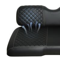 China Black Base Double Diamond Pattern Golf Cart Front Seat Cushions For EZGO RXV for sale