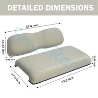 China White Flip Golf Cart Front Seat Cushion Bottom Seat Assembly Fits On Club Car DS for sale