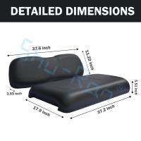 China Black Golf Cart Seat Cushion Replacement Front Seat Cushion For Club Car DS for sale