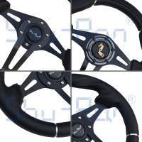 China Golf Cart Challenger Black Grip/Black Spokes Steering Wheel For Club Car, EZGO, And Yamaha for sale