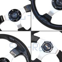 China Golf Cart GT Rally Black Steering Wheel with Polyurethane Grip for sale