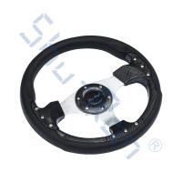 China Golf Cart Racing Carbon Fiber Steering Wheel For Club Car, EZGO, And Yamaha for sale