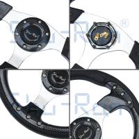 China Golf Cart Racing Carbon Fiber Steering Wheel For Club Car, EZGO, And Yamaha for sale