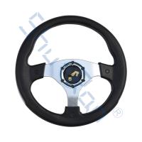 China Golf Cart Racing Black Steering Wheel for Club Car, EZGO, and Yamaha for sale