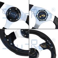 China Golf Cart Racing Black Steering Wheel for Club Car, EZGO, and Yamaha for sale