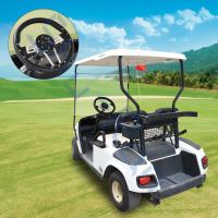 China Golf Cart Aviator 4 Black Grip/Brushed Aluminum Spokes Steering Wheel for sale