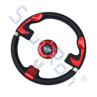 China Golf Cart F1 Red Custom Steering Wheel For Club Car, EZGO, And Yamaha for sale