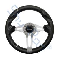 China Golf Cart Challenger Black Grip/Aluminum Spokes Steering Wheel For Club Car, EZGO, And Yamaha for sale