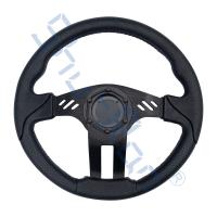 China Golf Cart Aviator 5 Carbon Fiber Grip/Black Spokes Steering Wheel for sale