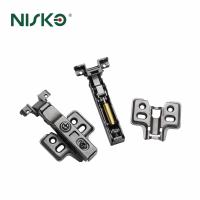 China AL08-A Steel Soft Close Hinges 110° Clip-On for Aluminum Frame Doors 14-21mm Thickness for sale