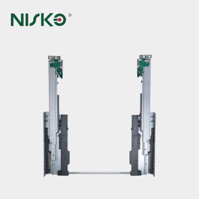 China Push Open Soft Closing Drawer Runner Slide - 40kg Load Capacity, 12-22 Inch Lengths, Concealed Hardware for sale