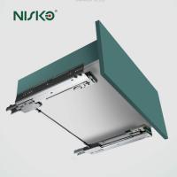 China Telescopic Push Open Concealed Drawer Slides - 35kg Load Capacity, 12-22 Inch Lengths, Soft Close Mechanism for sale