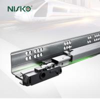 China Telescopic Push Open Concealed Drawer Slides - 35kg Load Capacity, 12-22 Inch Lengths, Soft Close Mechanism for sale