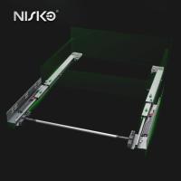 China Telescopic Push Open Concealed Drawer Slides - 35kg Load Capacity, 12-22 Inch Lengths, Soft Close Mechanism for sale