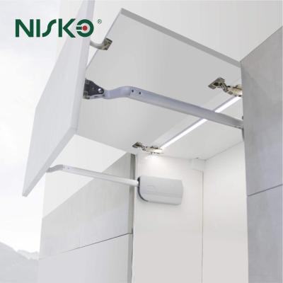 China BI Folding Cabinet Door Support Metal Flap Stay 780-850mm Height 7-8kg Capacity Zinc Alloy Lift-Up Hinge for sale