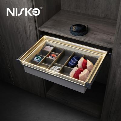 China Aluminum Underwear Storage Basket Organizer - 600mm to 900mm Cabinet Sizes, Moisture Resistant Drawer Dividers for sale