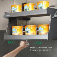 China 2-Tier Kitchen Wall Cabinet Storage Rack with Soft Back Pull-Down Basket - 564-864mm Width Options, 420mm Height for sale