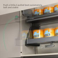 China 2-Tier Kitchen Wall Cabinet Storage Rack with Soft Back Pull-Down Basket - 564-864mm Width Options, 420mm Height for sale