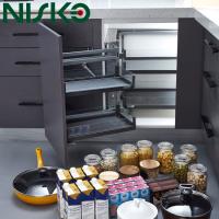 China Side-Mounted Pull-Out Spice Basket with Soft-Close - 2 Shelves, 764-964mm Width, Stainless Steel Construction for sale
