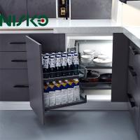 China Side-Mounted Pull-Out Spice Basket with Soft-Close - 2 Shelves, 764-964mm Width, Stainless Steel Construction for sale